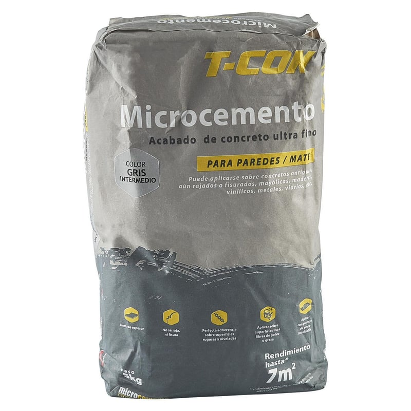 Microcemento Pared Gris Intermedio 5kg | Sodimac Falabella