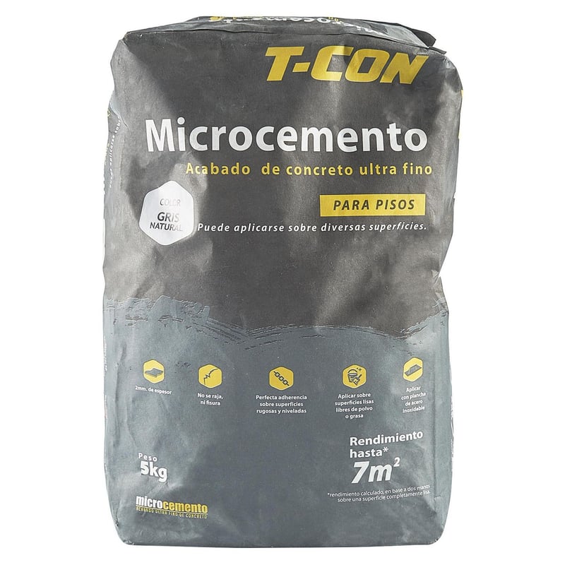 Microcemento Piso Gris Natural 5kg | Sodimac Perú
