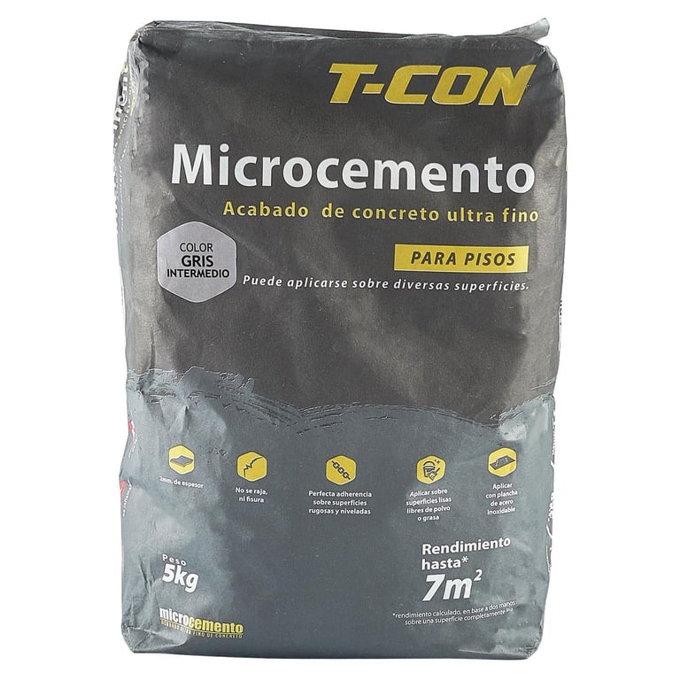 Microcemento Piso Gris Intermedio 5kg | Sodimac Falabella