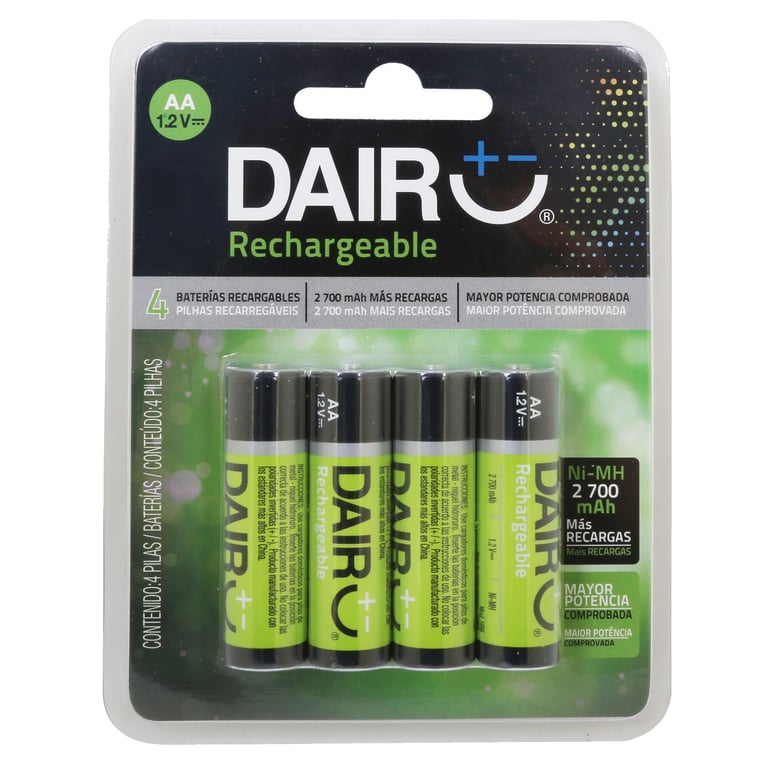 Pack de 4 Pilas Recargables AA 1.2V | Sodimac Perú
