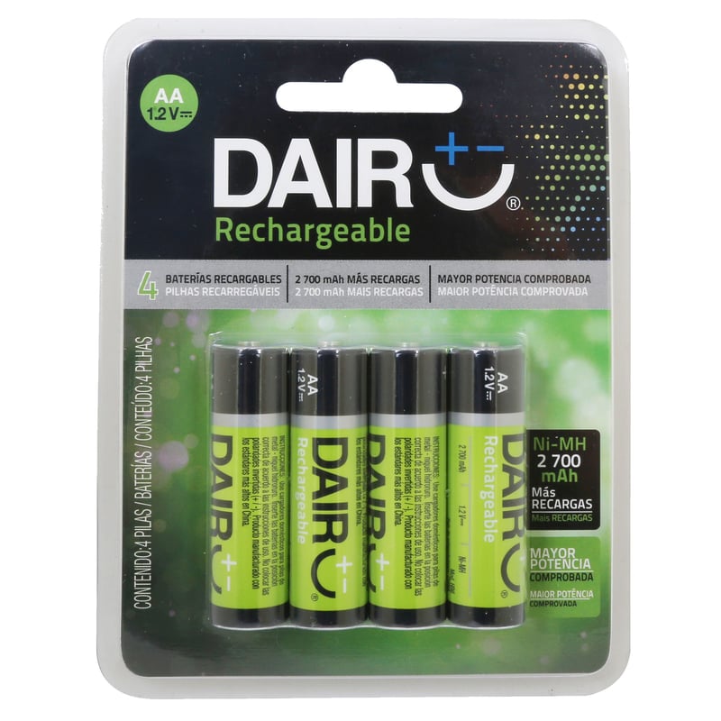 Pack de 4 Pilas Recargables AA 1.2V | Sodimac Perú