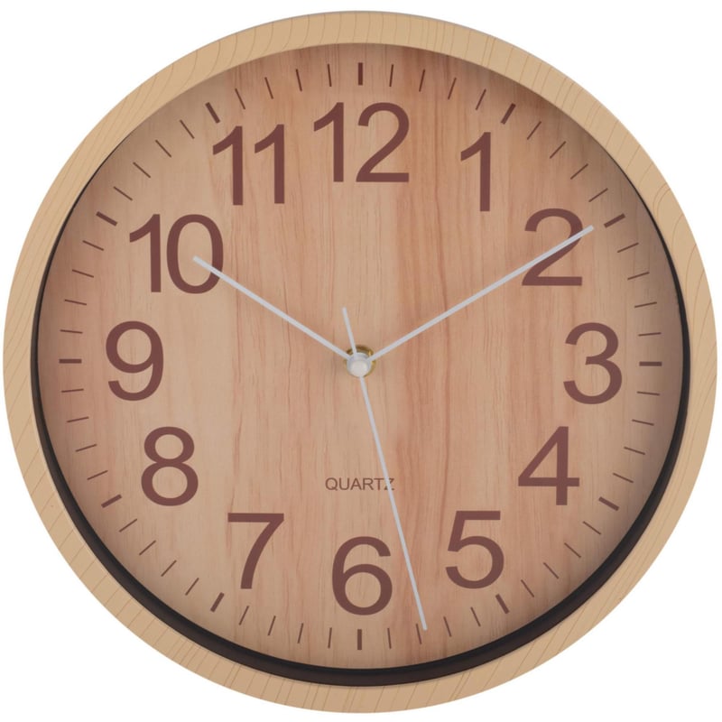 Reloj de Pared Wooden 29cm Natural | Sodimac Falabella