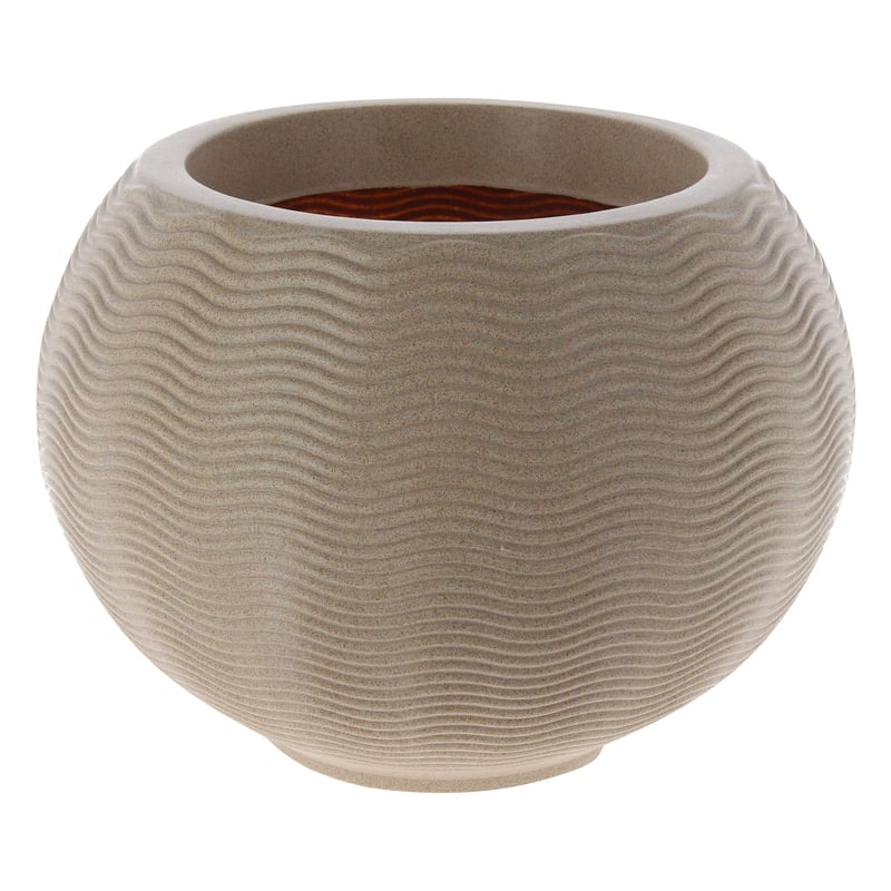 Macetero Ondulado Redondo 40 Arena | Sodimac Perú