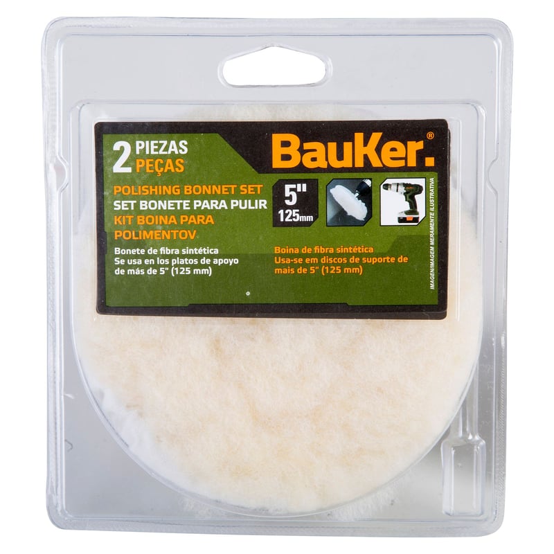 Set de Pulidores fibra sintética 5" Bauker | Sodimac Falabella
