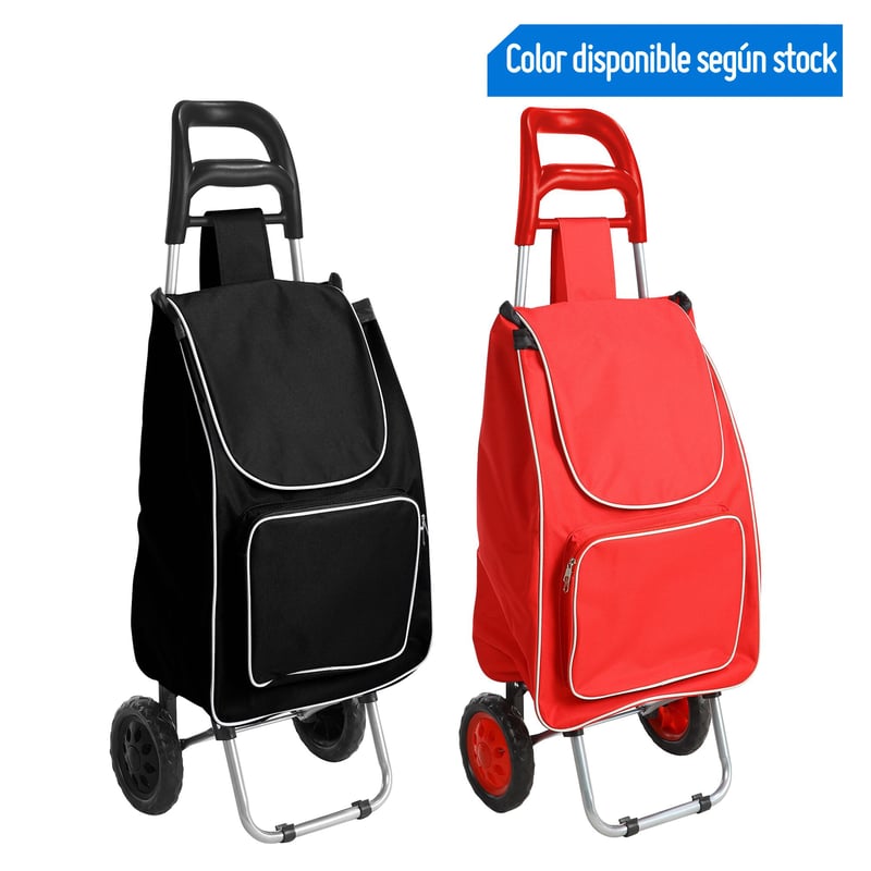 Carrito de compras plegable Rojo y negro | Sodimac Falabella