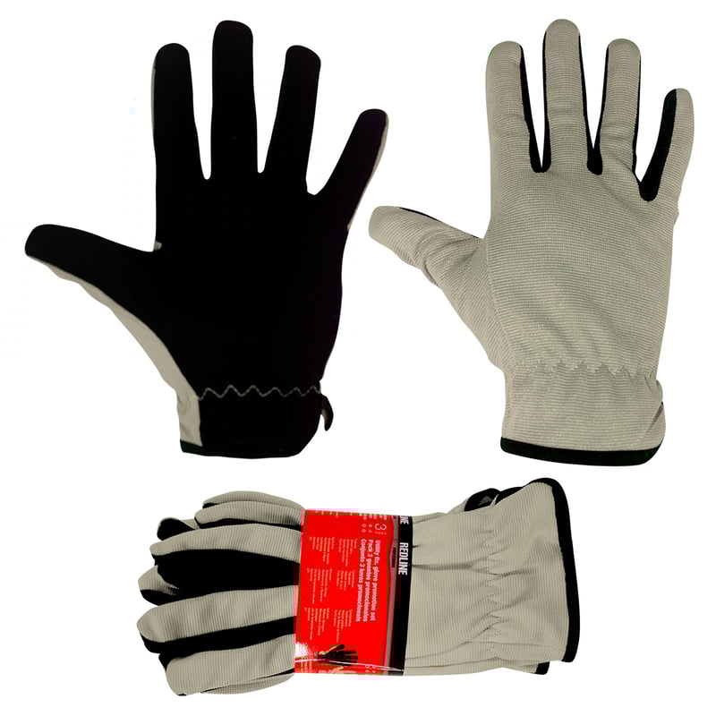 Set de 3 guantes Gris con Negro | Sodimac Falabella