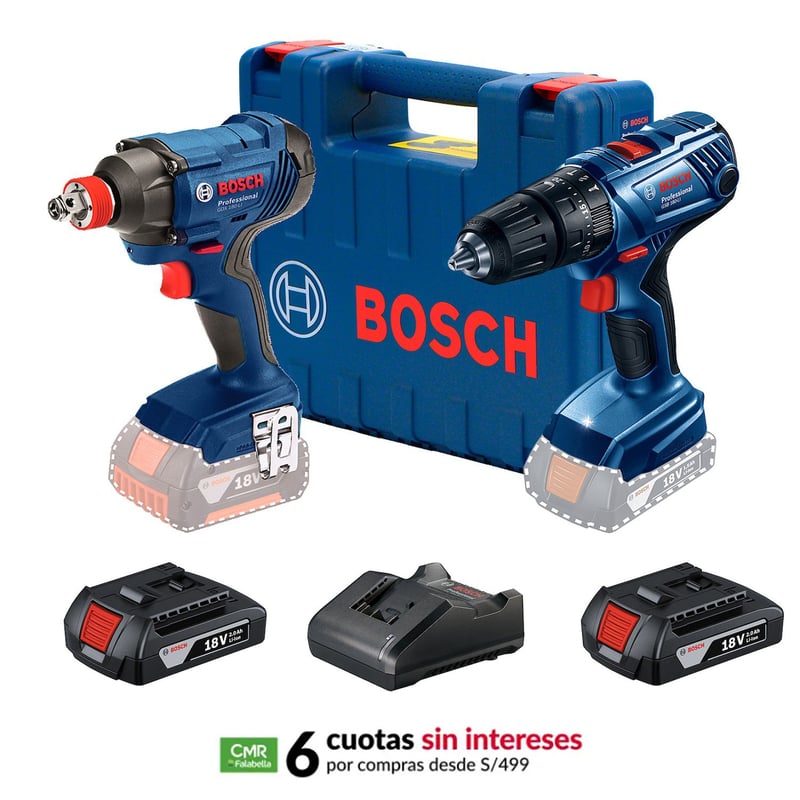 Taladro Atornillador Percutor Bosch GSB 180-LI + Llave de impacto 18V Bosch GDX 180-LI | Sodimac ...
