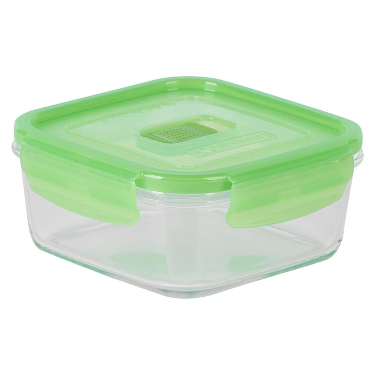 Táper Hermético Cuadrado 0.76L con Tapa Verde | Sodimac Falabella