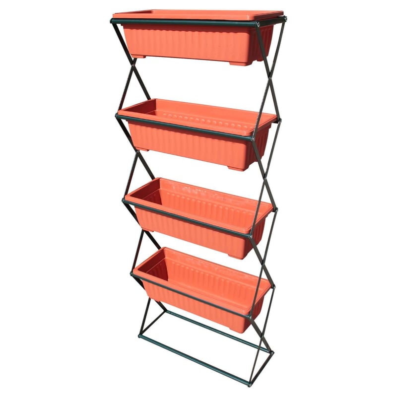 Huerto Urbano 4 Maceteros Color Ladrillo 21x49x | Sodimac Perú