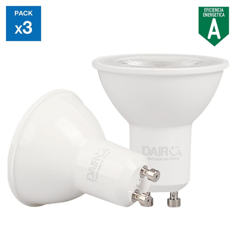 Pack x3 Focos LED Dicroicos 4W Gu10 Luz Blanca | Sodimac Falabella