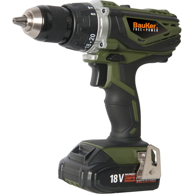 Taladro Percutor Inalámbrico Bauker 13mm 18V (Sin batería y cargador ...