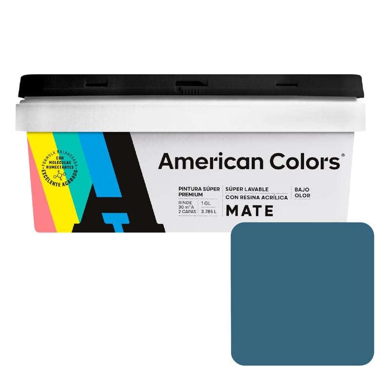 Pintura American Colors Azul Pacifico 1GL | Sodimac Falabella