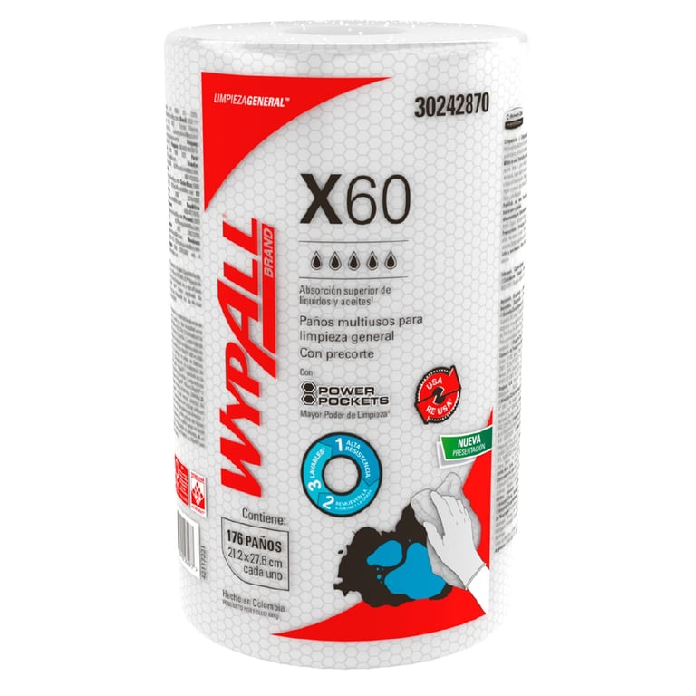 Papel Toalla Industrial De Limpieza Wypall 60M | Sodimac Falabella