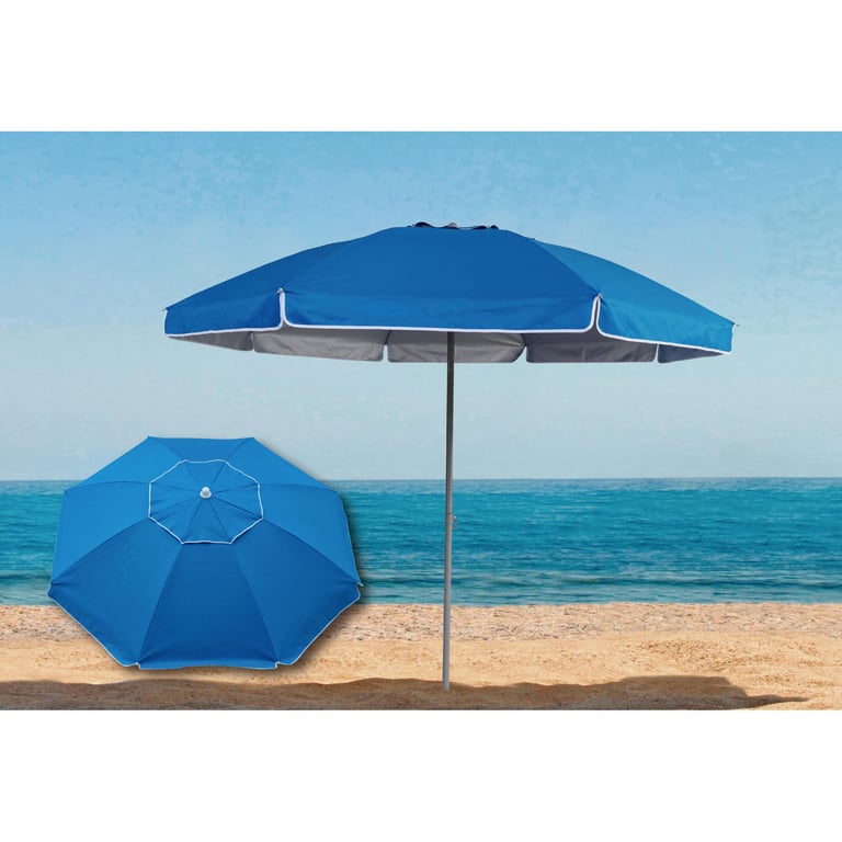 Sombrilla de Playa +UV 50 2.5m Azul | Sodimac Falabella