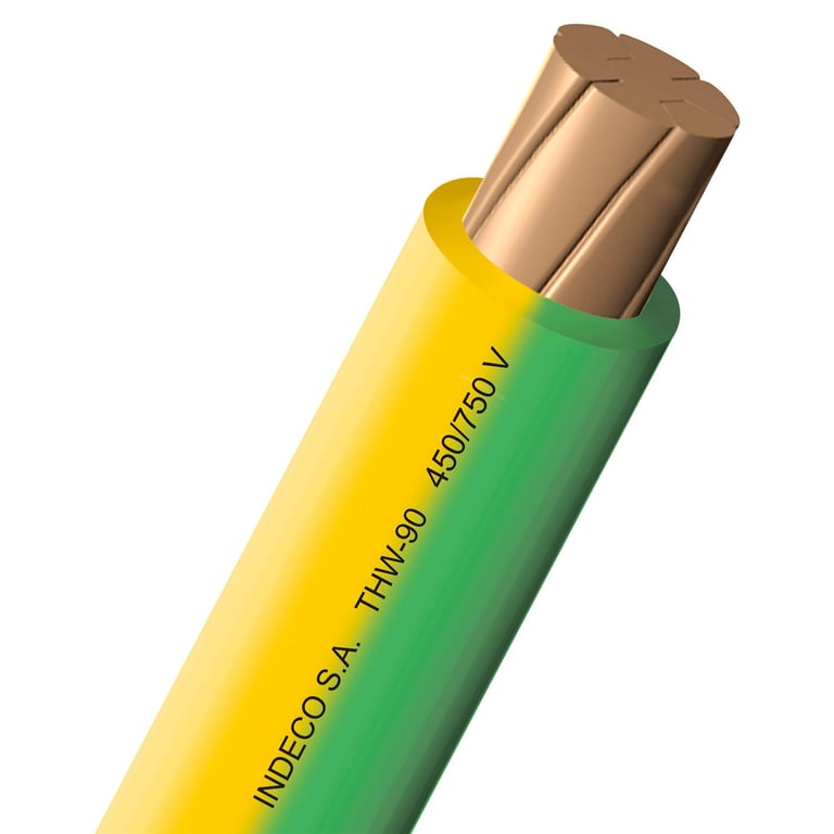 Cable THW-90 2.5mm2 Amarillo/Verde 100 Metros | Sodimac Falabella