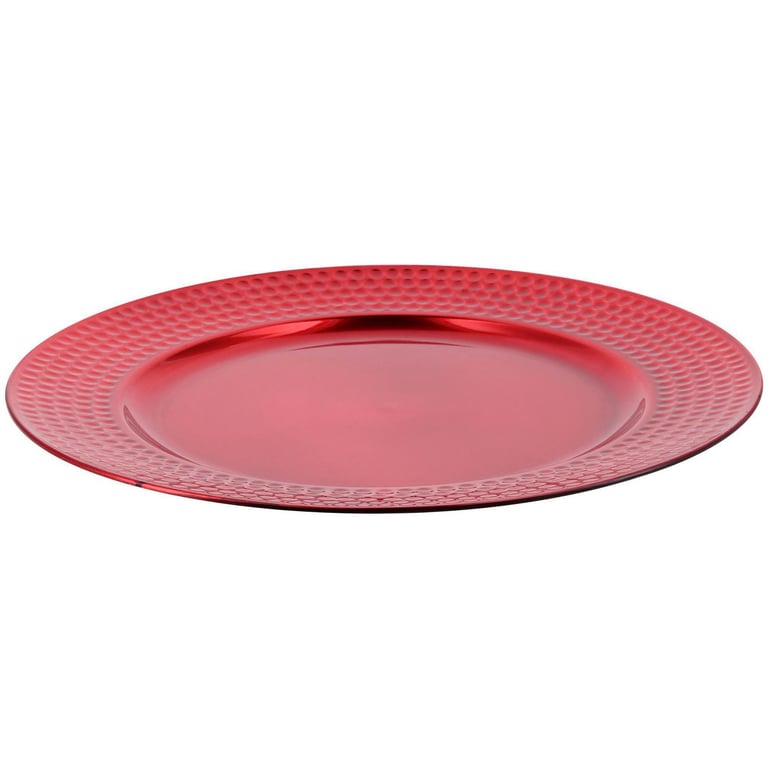 Plato Liso Rojo 33cm | Sodimac Falabella