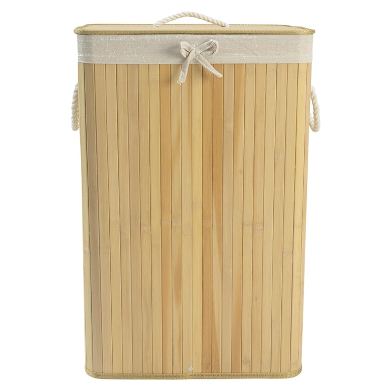 Cesto de Ropa Rectangular Natural | Sodimac Falabella