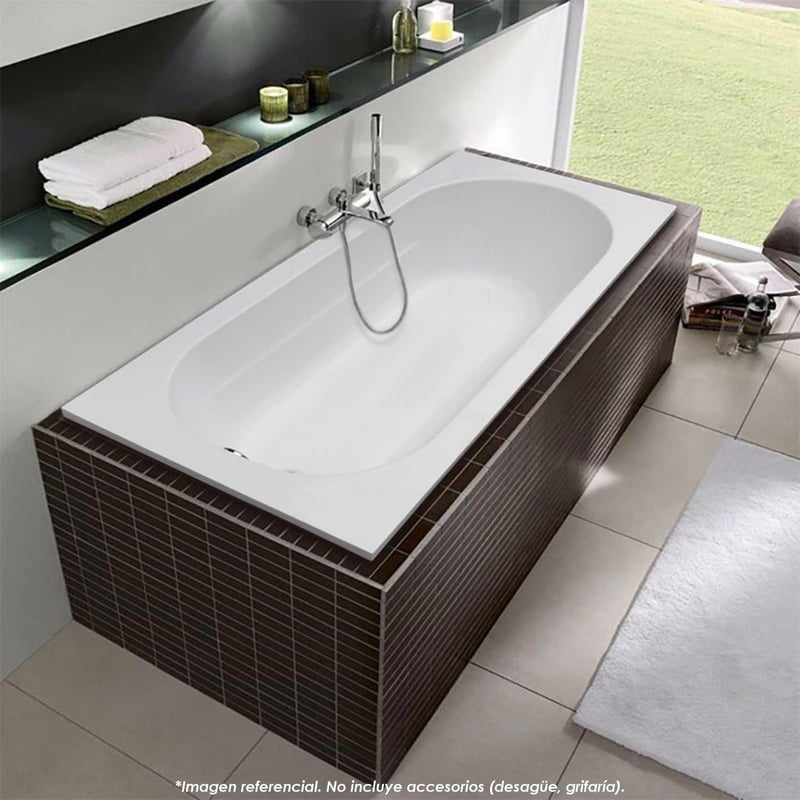 Tina de Baño Rectangular Galaxy 148x75cm Blanca | Sodimac Falabella