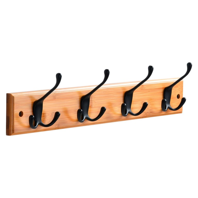 Perchero de Pared 4 Ganchos Triple Bambú | Sodimac Perú