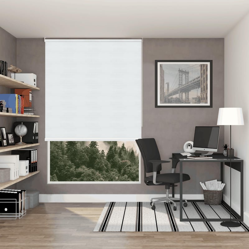 Cortina Roller Blackout Fiber Blanco 180 x 160 cm | Sodimac Falabella