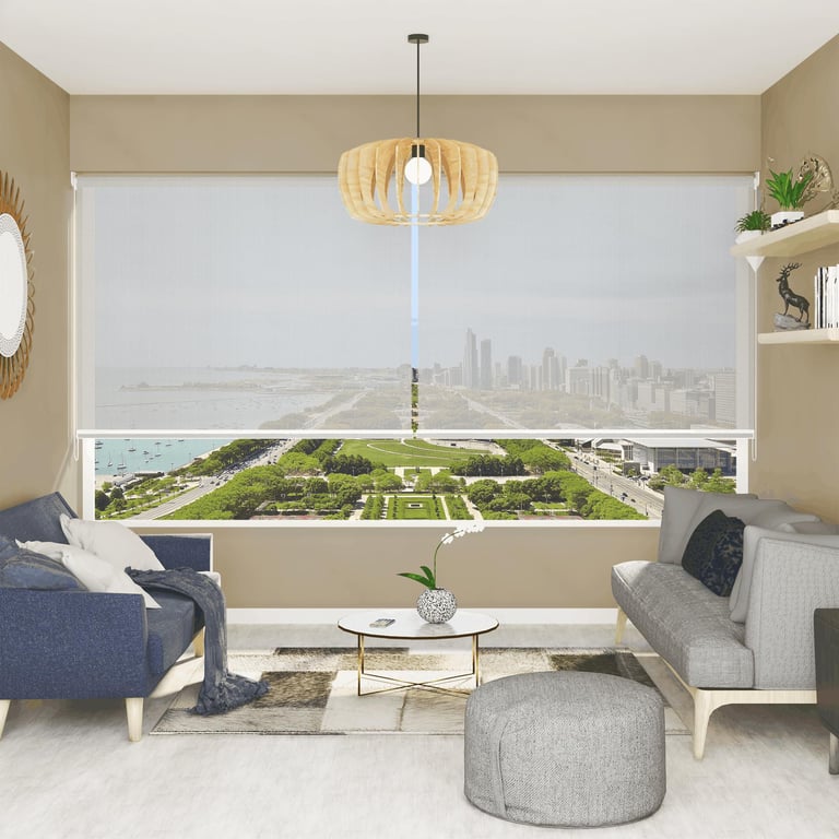 Cortina Roller Screen 5% Gris 50 x 220 cm | Sodimac Falabella