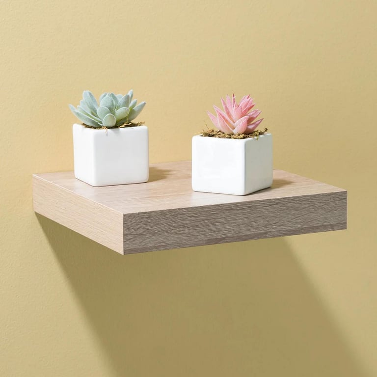 Repisa Flotante de Melamina 25x25x3.8cm Natural | Sodimac Falabella