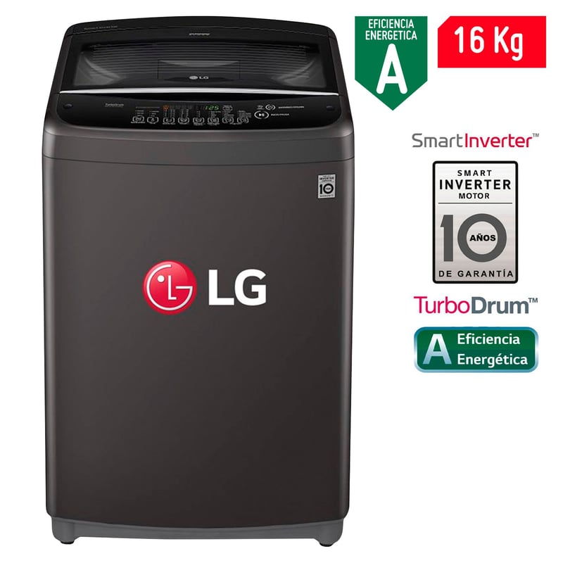 Lavadora LG 16 Kg WT16BSB Negro Platino | Sodimac Perú