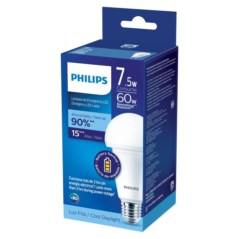 Foco Led Emergencia 7.5W E27 Luz Fría | Sodimac Falabella