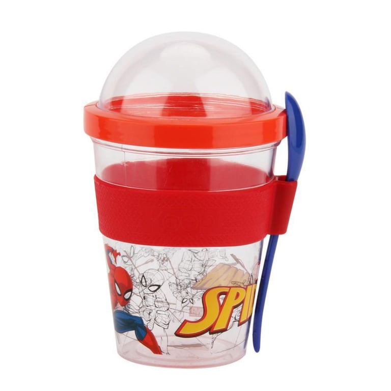Vaso para Yogurt Spiderman 450ml | Sodimac Falabella