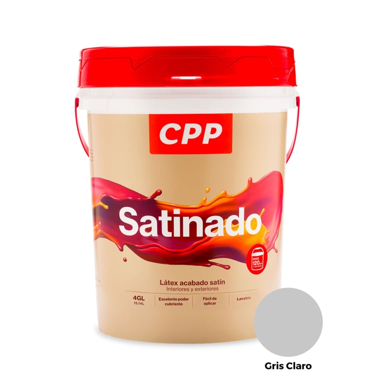 Pintura CPP Látex Satinado Gris Claro 4GL | Sodimac Falabella