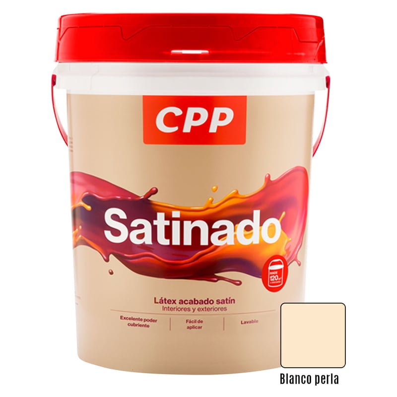 Pintura CPP Látex Satinado Blanco Perla 4GL | Sodimac Falabella