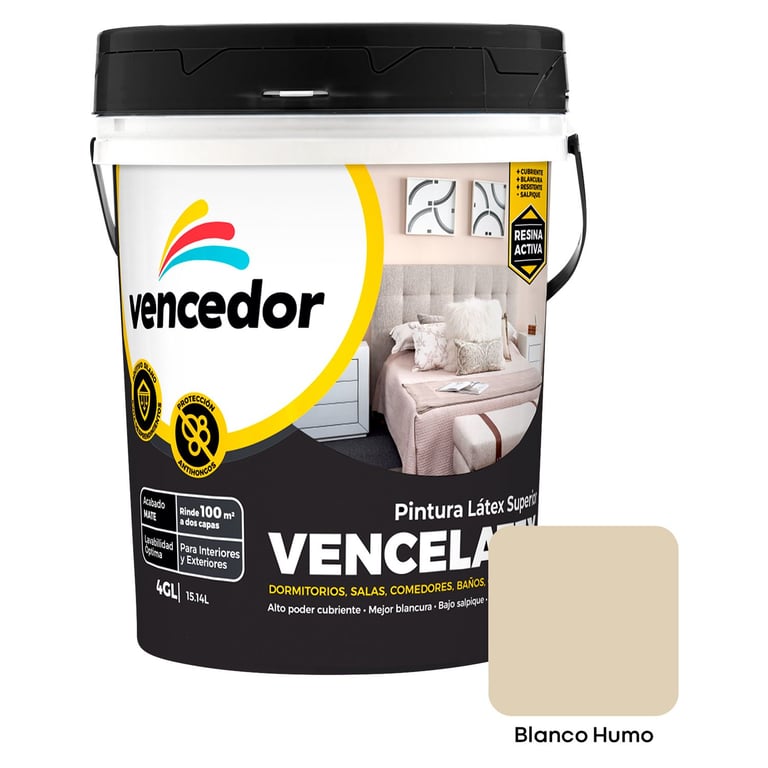 Pintura Vencelatex Blanco Humo 4GL | Sodimac Falabella