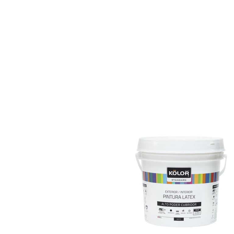 Pintura Kolor Latex Standar Blanco 4GL | Sodimac Falabella