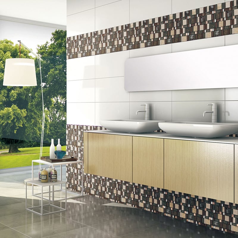 Mosaico America Brown Marmolizado 30x30cm 1.08m2 para pared - Venta por unidad | Sodimac Falabella