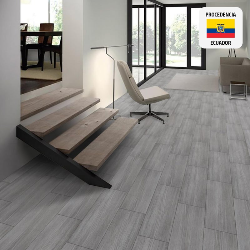 Cerámico Kapur Ash Maderado 18x45cm 1.13 m2 para piso | Sodimac Perú