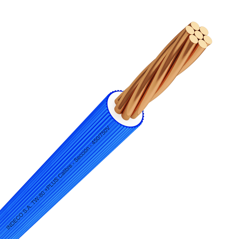Cable TW-80 Plus 450/750V 10 AWG Azul 100 Metros | Sodimac Falabella