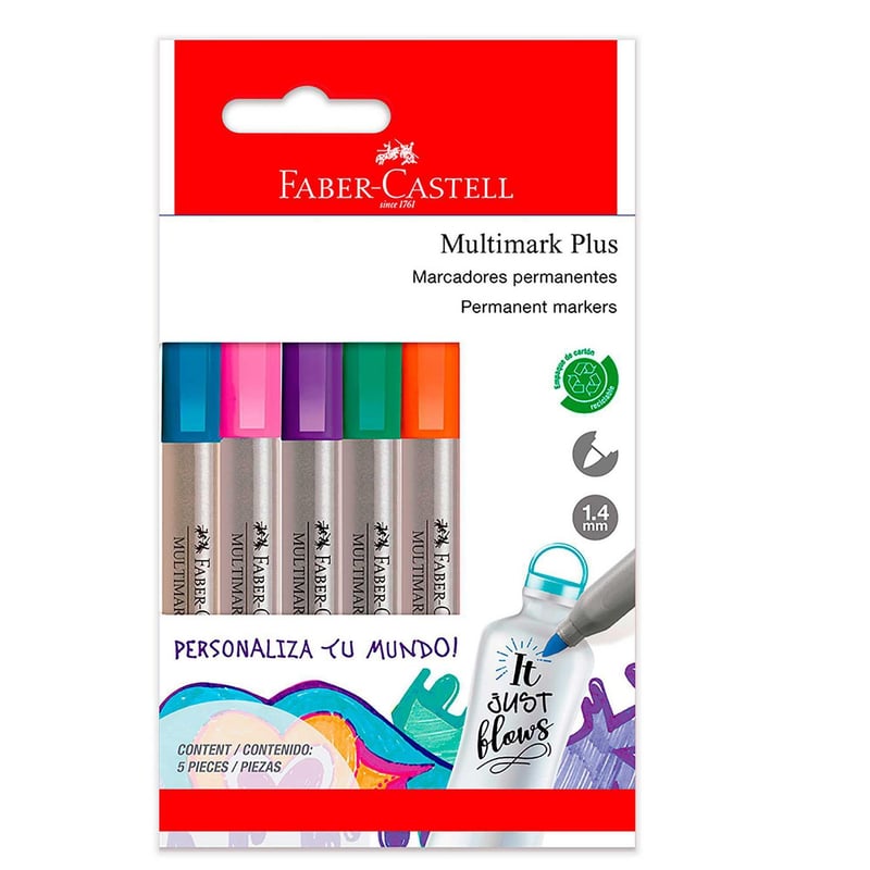 Marcador Permanente Multimark Plus x5 | Sodimac Falabella
