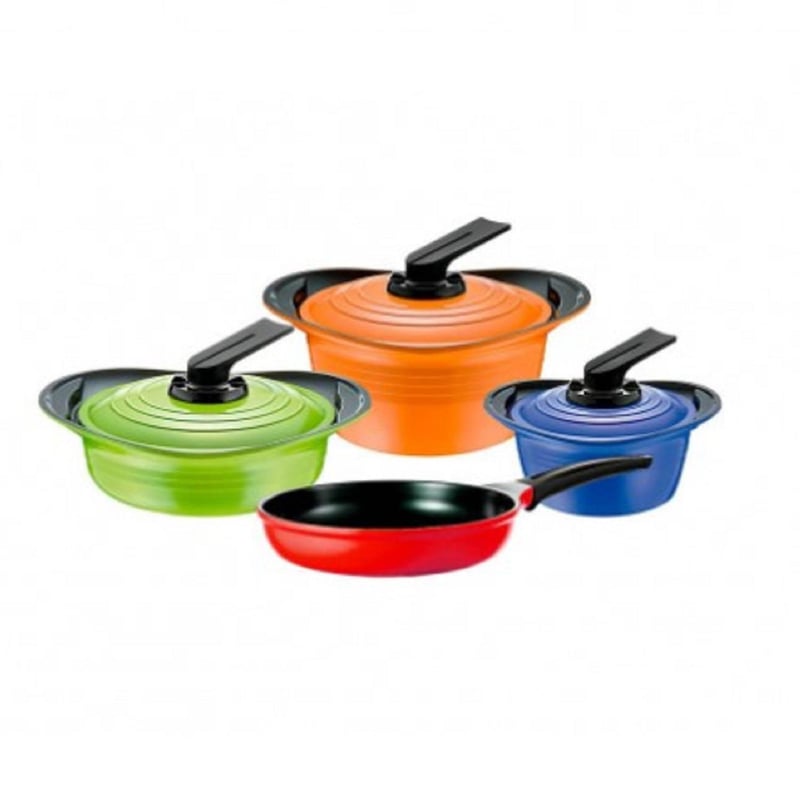 Juego de Ollas Premium Colores 7 Piezas | Sodimac Perú