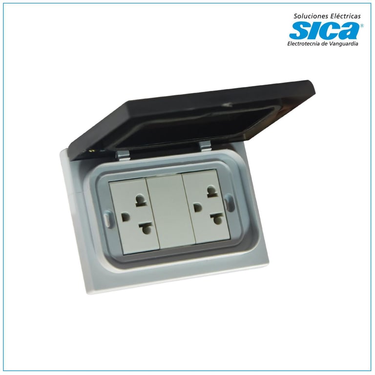 Tomacorriente hidrobox Doble P/T Hermético | Sodimac Perú