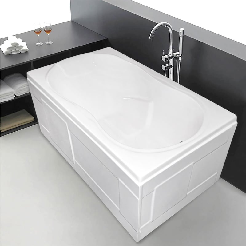 Tina de Baño Rectangular Moderna 121x75cm Blanca | Sodimac Falabella