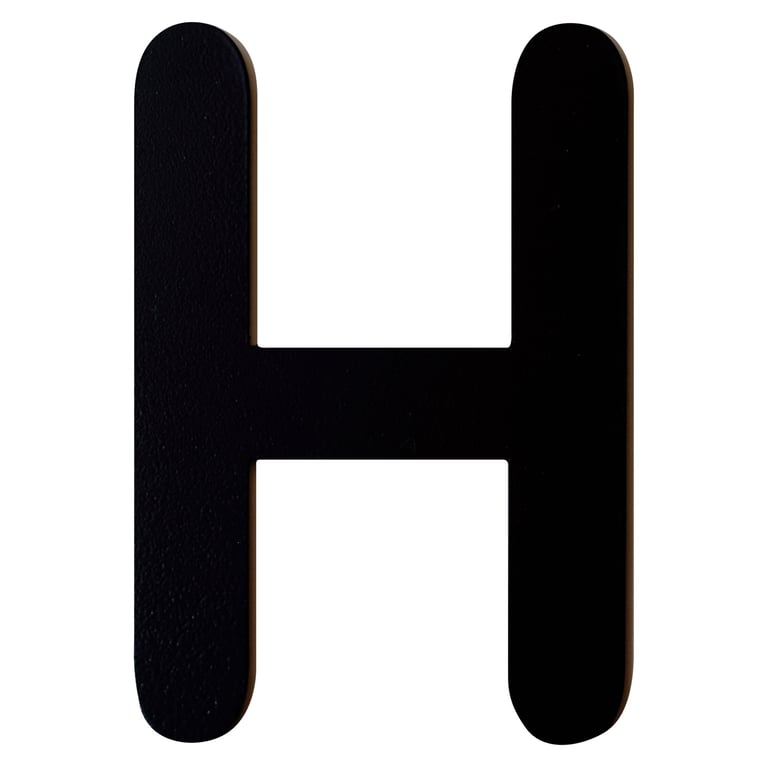 Letra H Metálica Negro | Sodimac Falabella