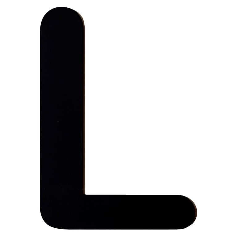 Letra L Metálica Negro | Sodimac Falabella