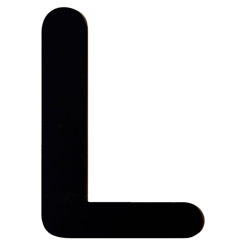 Letra L Metálica Negro | Sodimac Perú