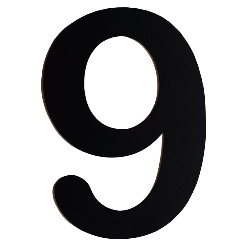 Número 9 Metálico Negro | Sodimac Falabella
