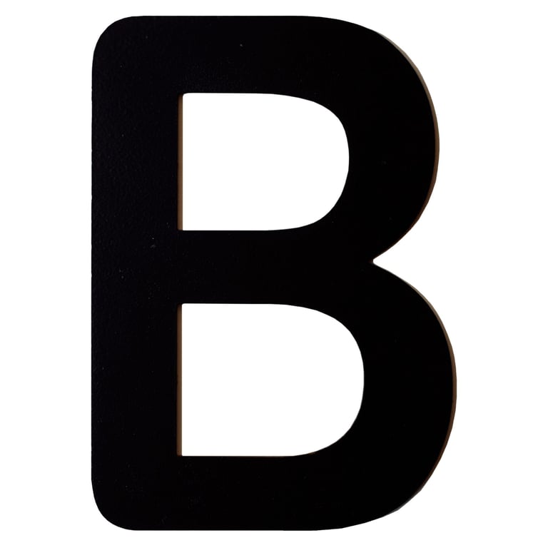Letra B Metálica Negro | Sodimac Falabella