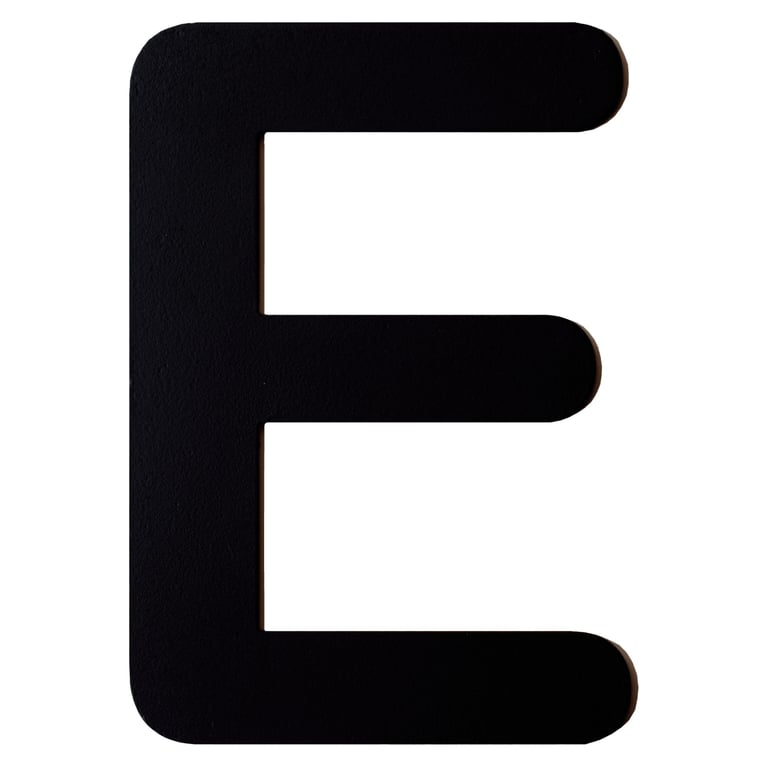 Letra E Metálica Negro | Sodimac Falabella