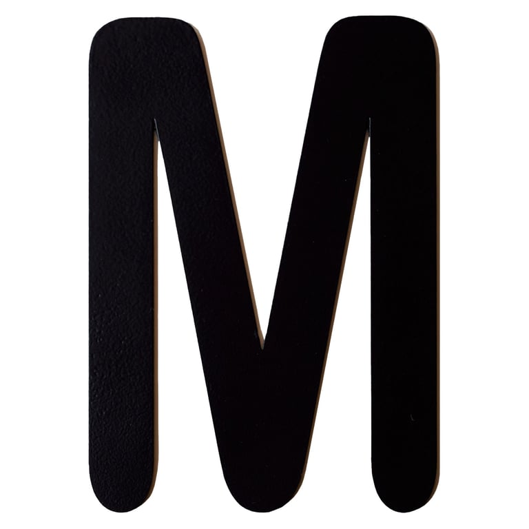 Letra M Metálica Negra | Sodimac Falabella