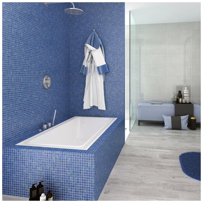 Malla de Vidrio Solo Blue Liso 32.7x32.7cm para muro | Sodimac Falabella