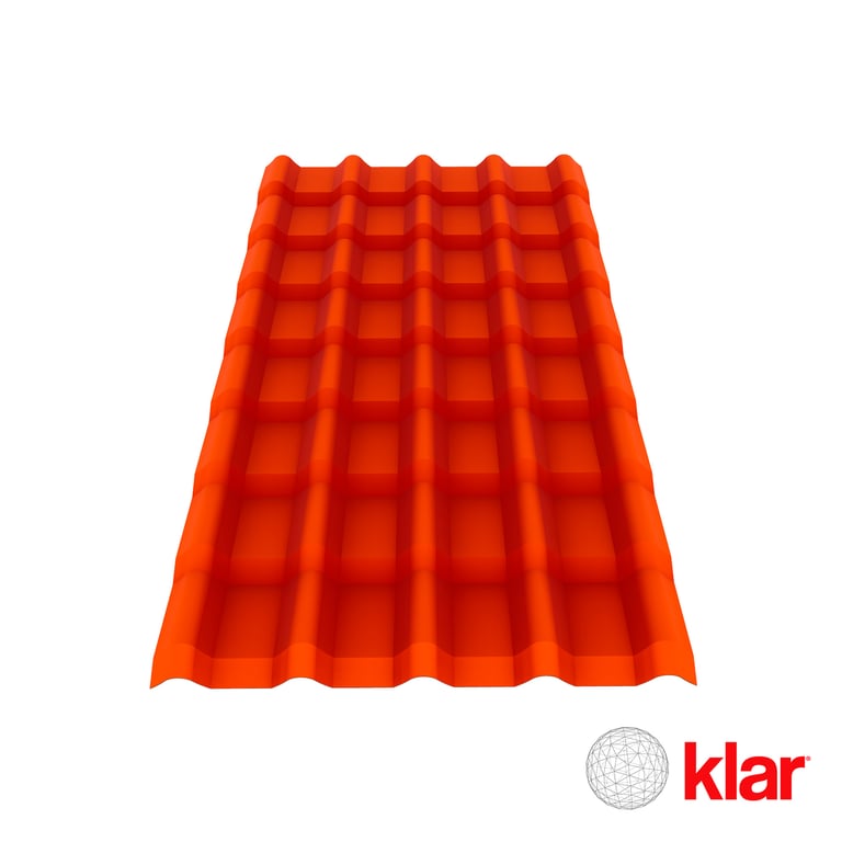 Techo Termoacústico Klar TK Teja 0.72 x 1.97 Rojo teja | Sodimac Falabella