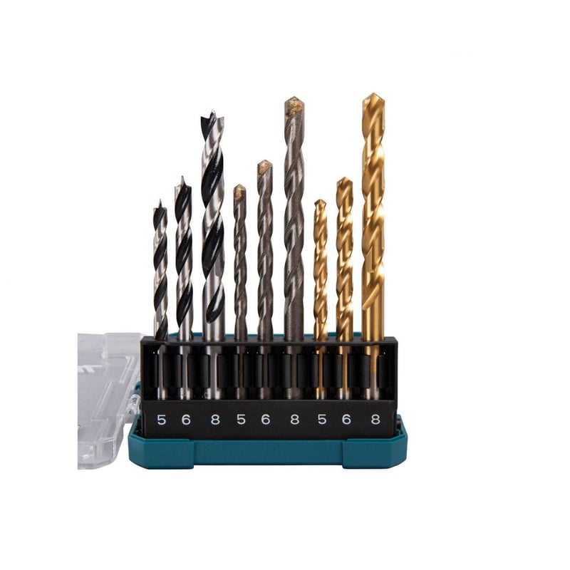 Set De Brocas 9 Piezas Madera-Metal-Concreto Makita | Sodimac Falabella